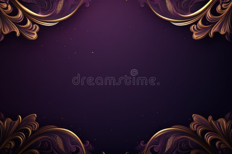 Gradient Violet Background Random Symmetric Gold Lined Subtle Indian ...