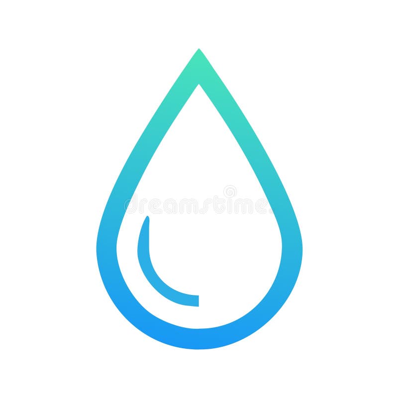 Gradient Water Drop Icon for Clean Water, Hydration, and Water ...