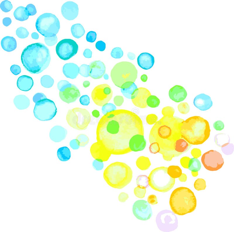 Gradient Watercolor Bubbles Vector Illustration Stock Vector ...