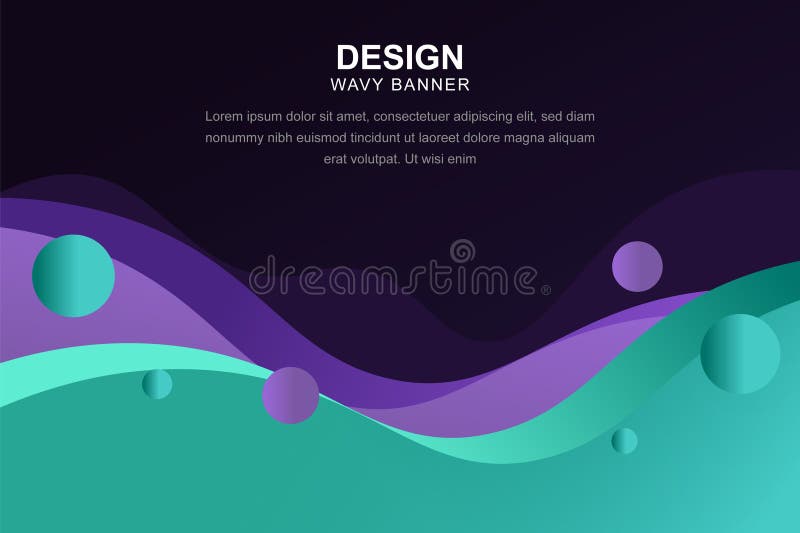 Gradient Wave with Circle Background Stock Vector - Illustration of ...