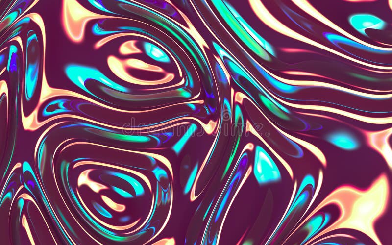 Gradient Wave Cloth, Fluid Color Background, 3d Rendering Stock ...