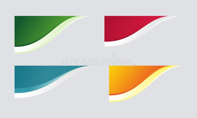 Gradient Wave Corner Border Vector Stock Vector - Illustration of waves ...
