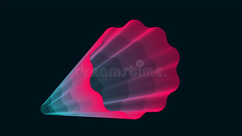 A gradient wave flower stock illustration. Illustration of symbol ...