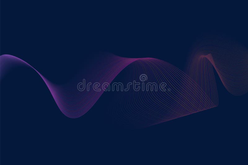 Gradient Wave Lines Background. Gradient Orange and Purple Stock Vector ...