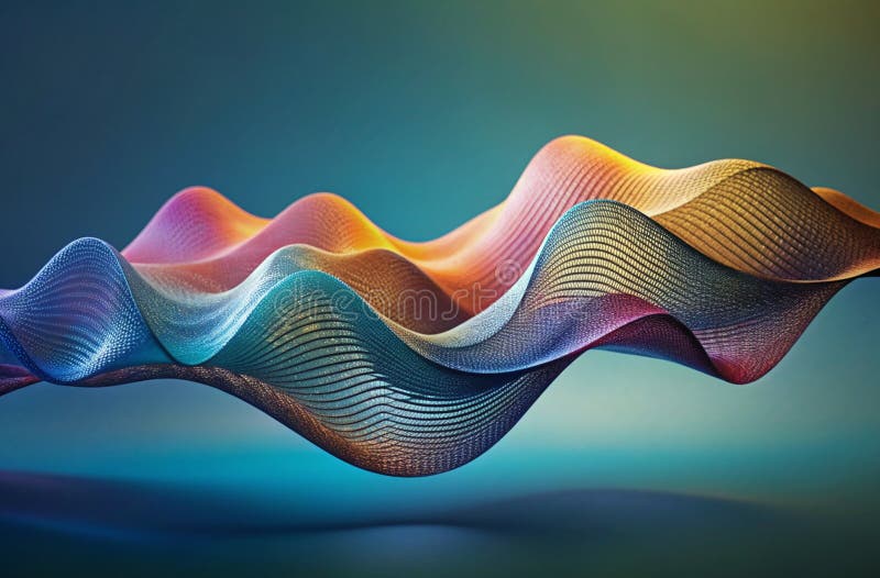 Gradient Wave Mesh, Soothing Backgrounds, Generative Ai Stock Image ...