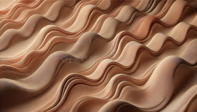 Gradient Waves of Fabric Texture 3D Effect in the Color of 2025 Mocha ...