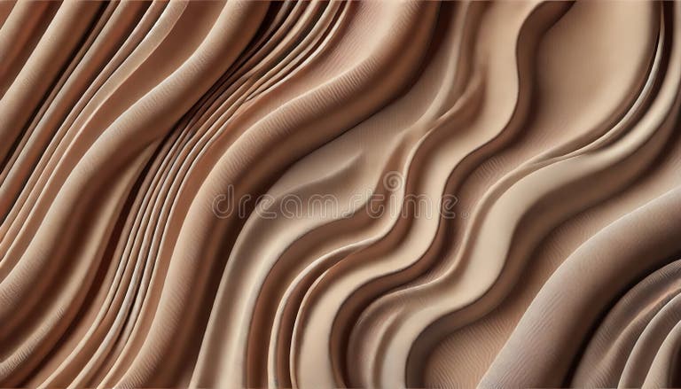 Gradient Waves of Fabric Texture 3D Effect in the Color of 2025 Mocha ...