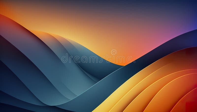 Gradient Wavy Colored Abstract Background. Wallpaper Theme Stock ...