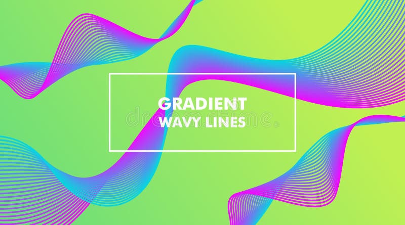 Gradient Wavy Lines Background Layout Template Stock Illustration ...