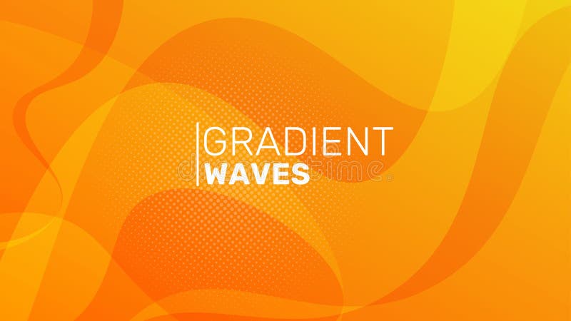 Colorful Gradient Waves Background. Orange Gradient Waves Wallpaper ...