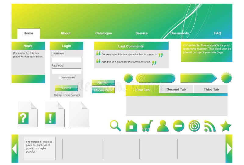 Forms Template for Desktop Application Stock Vector - Illustration of ...