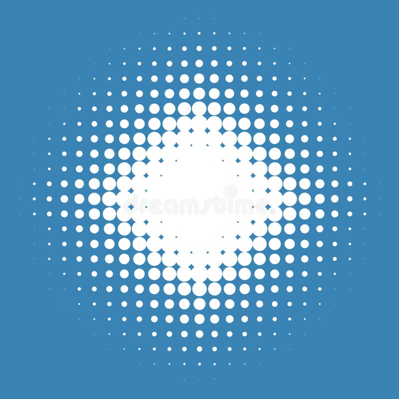 Gradient White Dots on Blue Beackground Stock Illustration ...