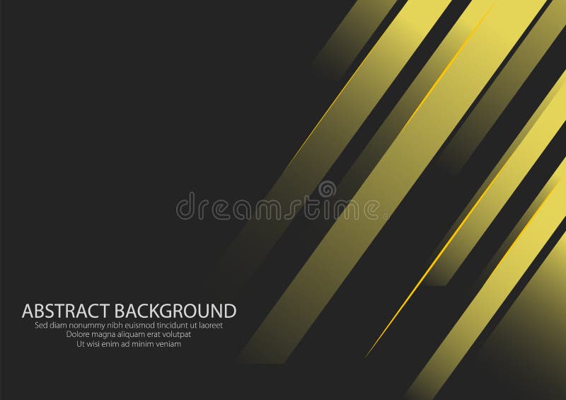 Gradient Yellow Shape Side Line with Black Background, Wallpaper ...