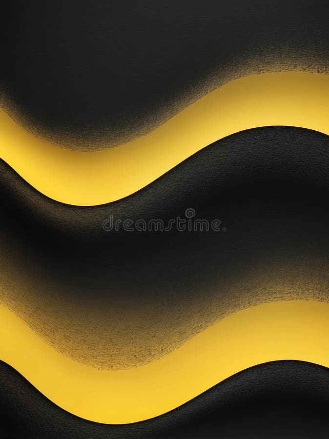Gradient Yellow To Black Smooth Grainy Texture Transit Ai Generated Stock Illustration ...