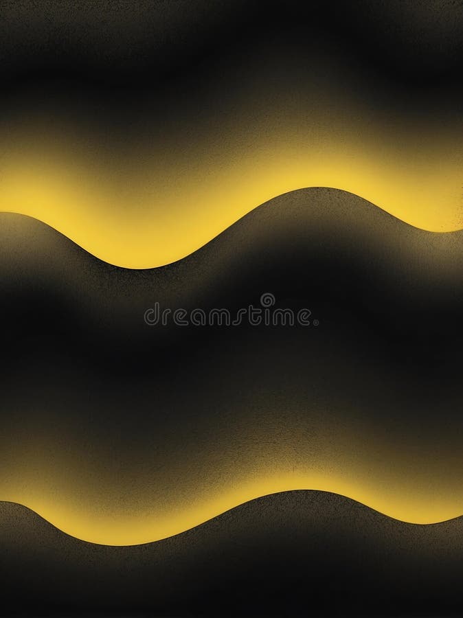Gradient Yellow To Black Smooth Grainy Texture Transit Ai Generated Stock Illustration ...