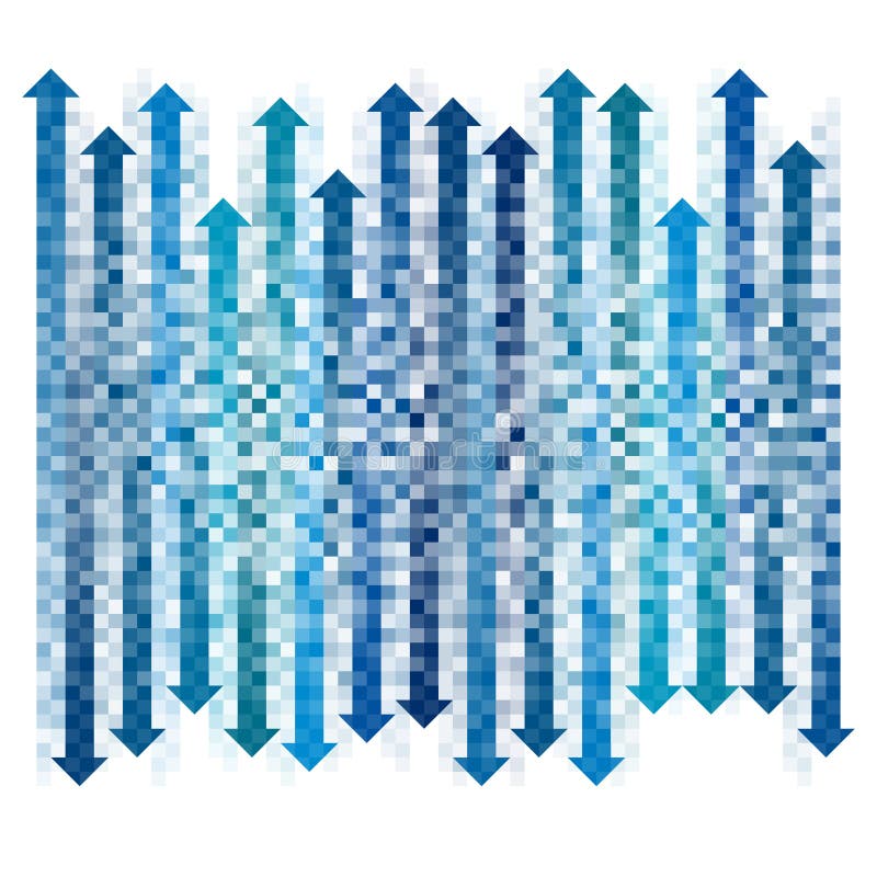 Gradiente Vectorial De Las Flechas De Cuadros Azules Ilustración del ...