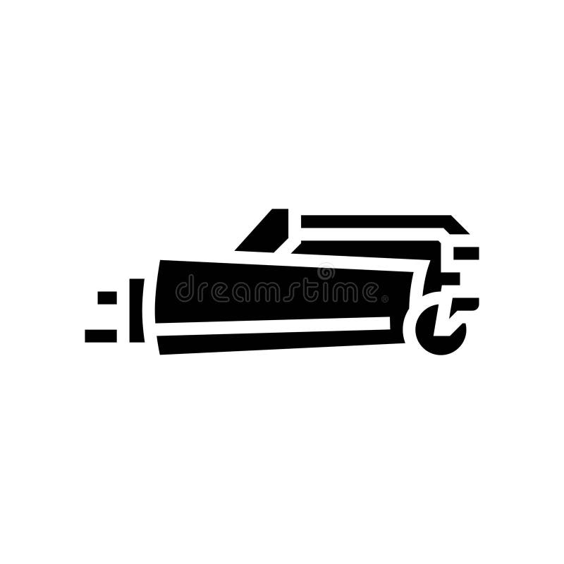 Grading Blade Construction Vehicle Glyph Icon Vector Illustration Stock ...