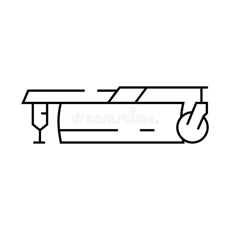 Grading Blade Construction Vehicle Line Icon Vector Illustration Stock ...