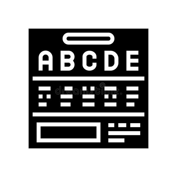 Grading System Education Platform Glyph Icon Vector Illustration Stock ...