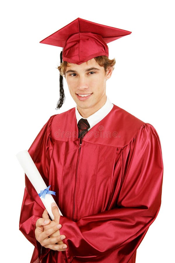 Graduado joven imagen de archivo. Imagen de blanco, orgulloso - 2432543