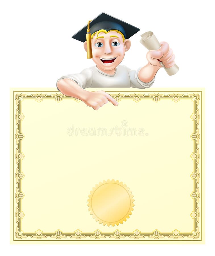 Graduado y diploma ilustración del vector. Ilustración de rodillo ...