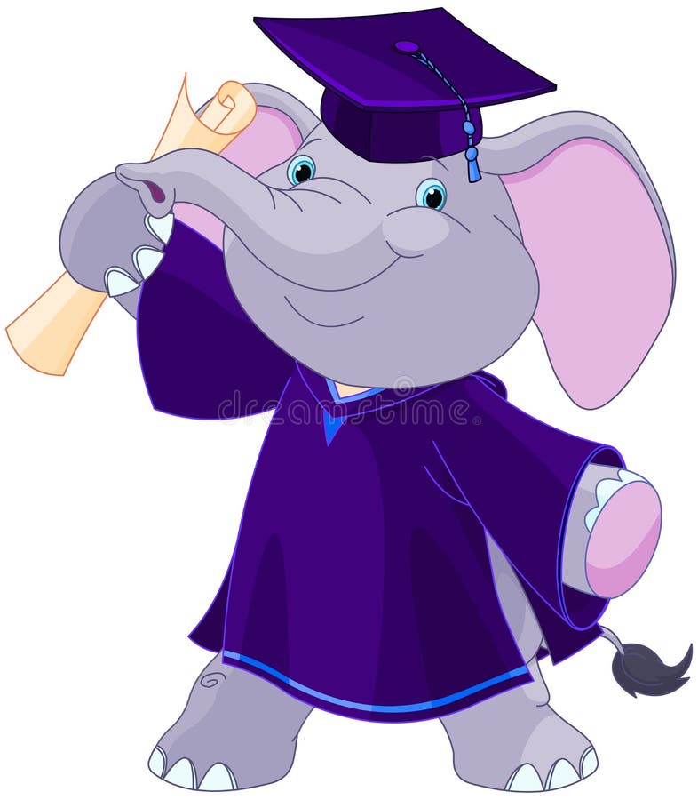 Elefante se Gradúa ilustración del vector. Ilustración de cuadros ...