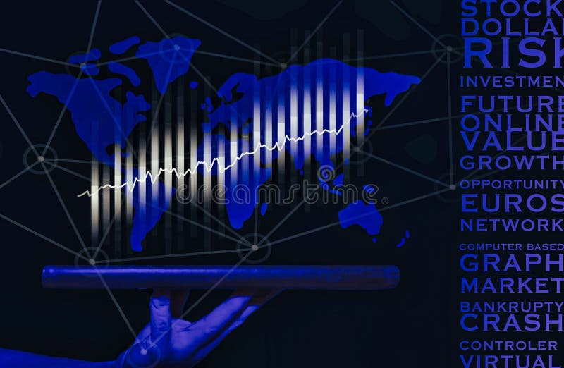 Gradual Climbing Chart on Platter Stock Image - Image of money, finance ...