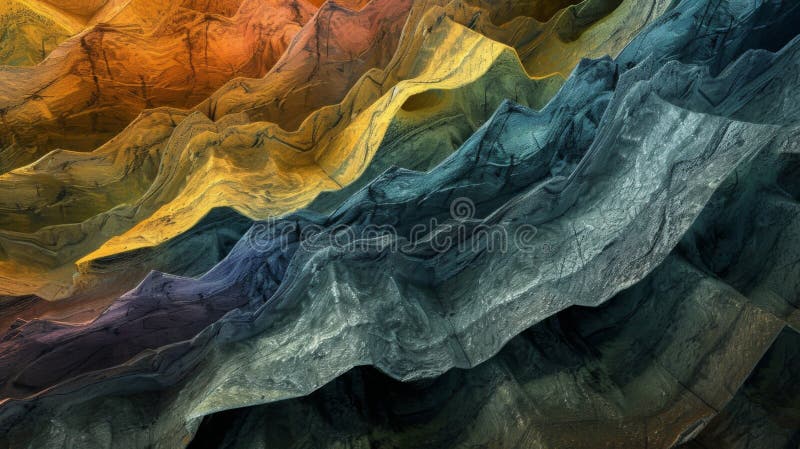 The Gradual Erosion of Layers Revealing a Mosaic of Colors and Textures ...