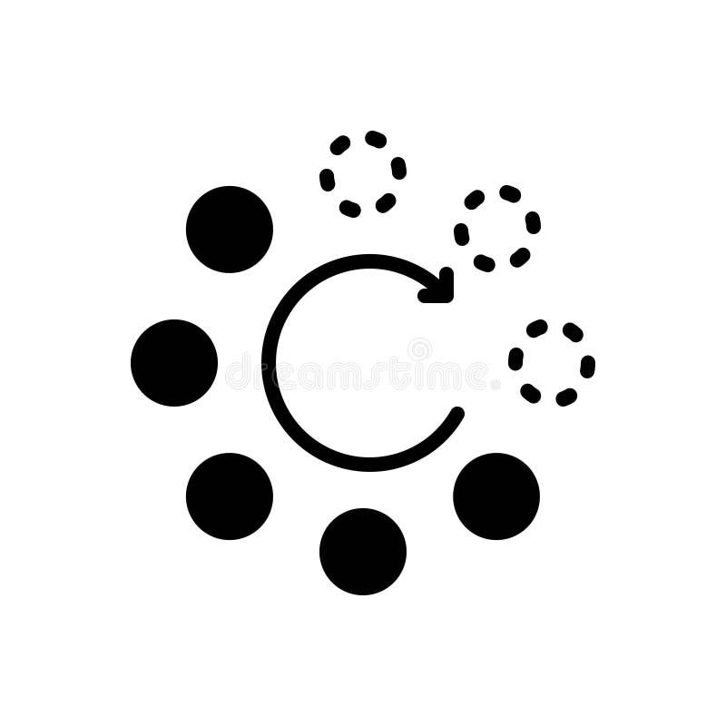 Black Solid Icon for Gradually, Inchmeal and Loading Stock Vector ...