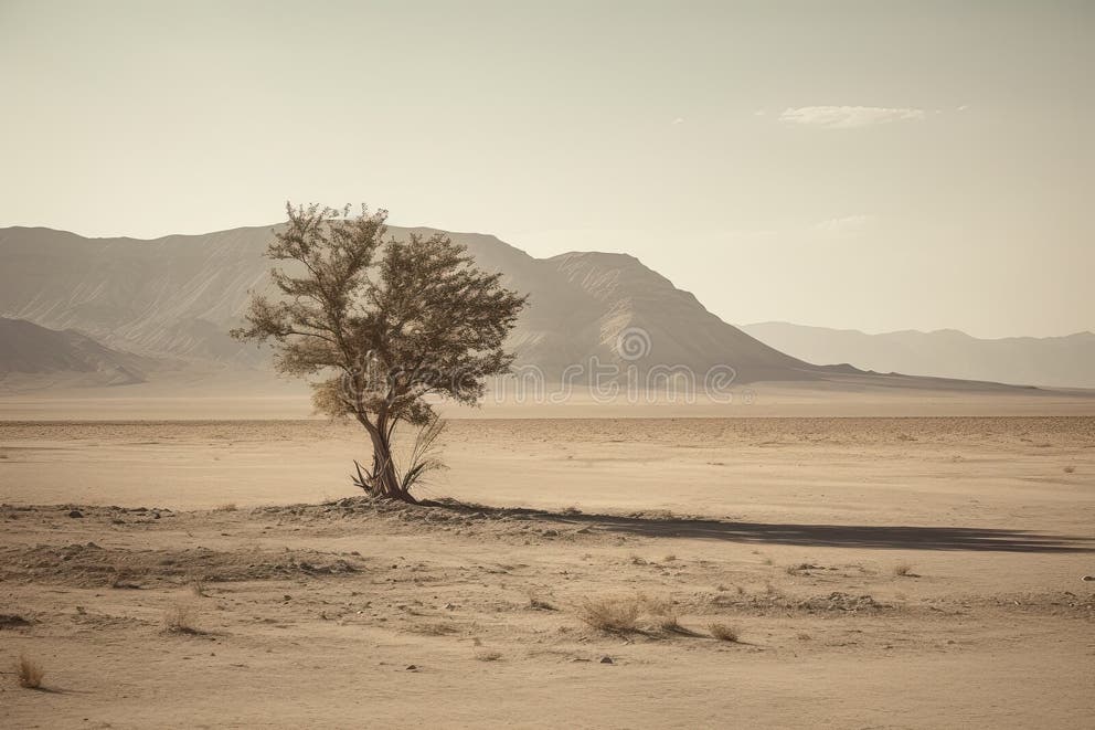 Gradually Withering, Expansive Single Tree Grappling with Harsh Arid ...