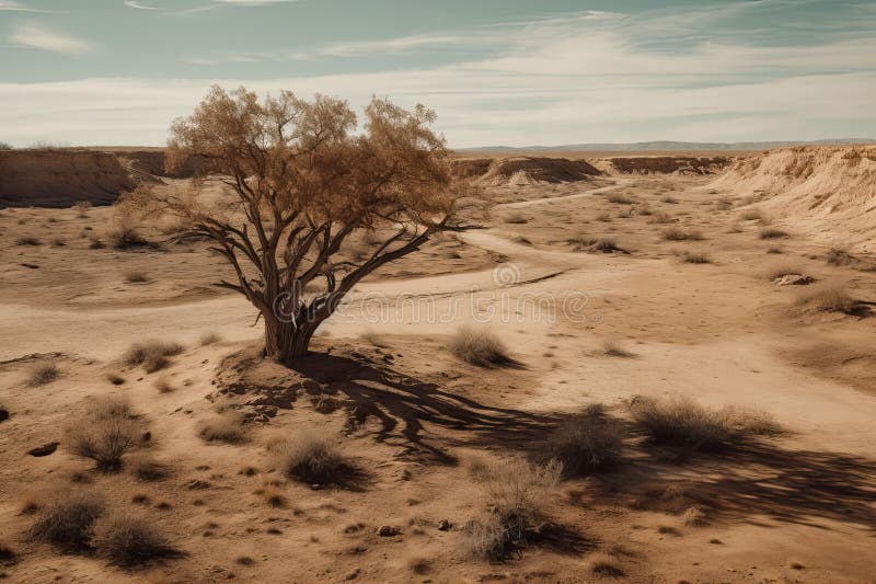 Gradually Withering, Expansive Single Tree Grappling with Harsh Arid ...