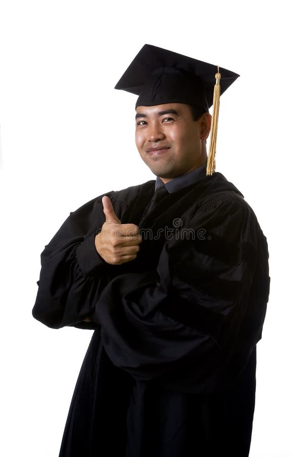 Graduate 5 stock photo. Image of black, robe, smart, thumb - 6202834