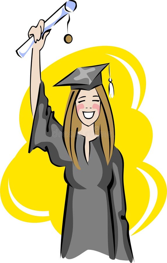 Graduation Girls Selfie stock vector. Illustration of graduation - 50270444