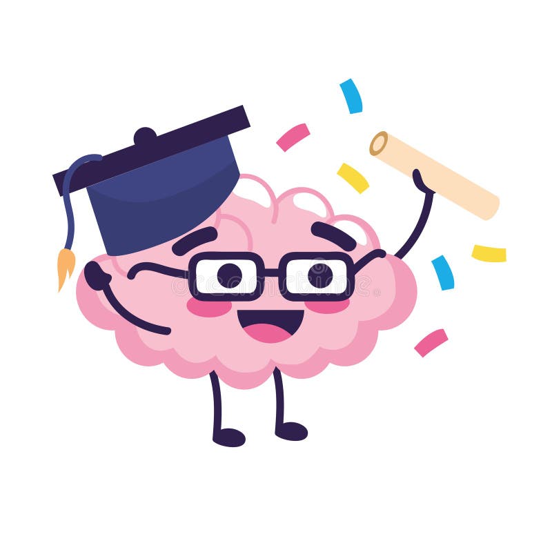 Cartoon Brain Graduate Stock Illustrations – 237 Cartoon Brain Graduate ...