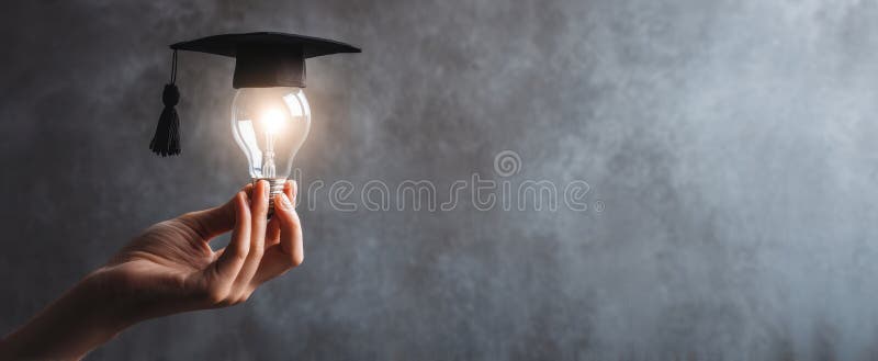 The Graduate Cap Adorning a Lightbulb Symbolizing Bright Ideas.AI ...