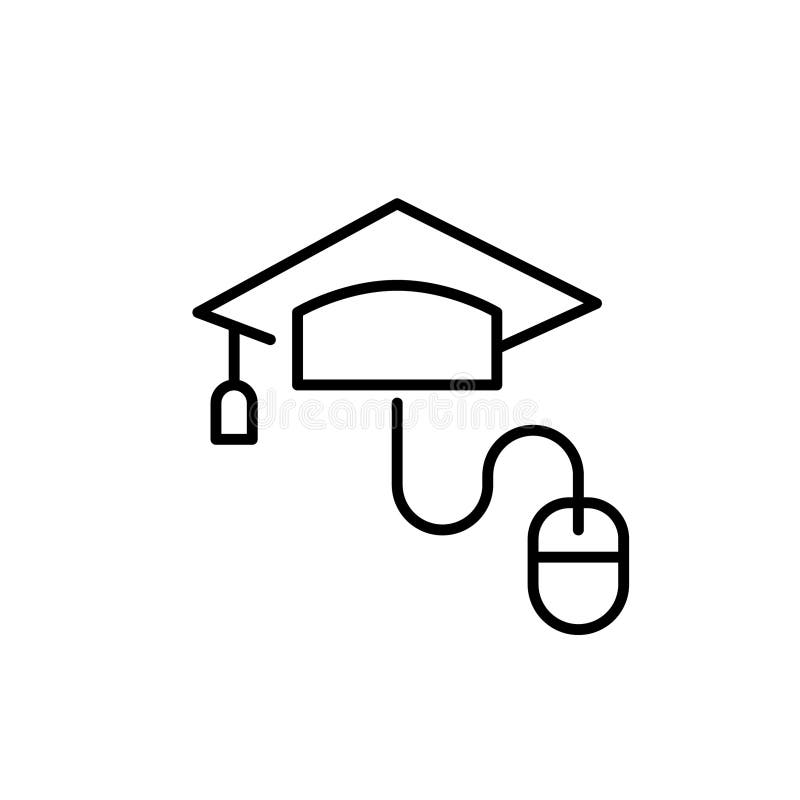 Graduate Cap with Computer Mouse Connected To it. Cyber Scholar, E ...