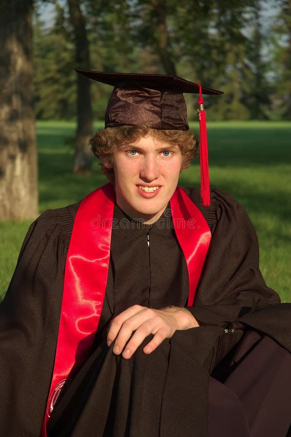 Graduate in Cap and Gown stock photo. Image of education - 2950052