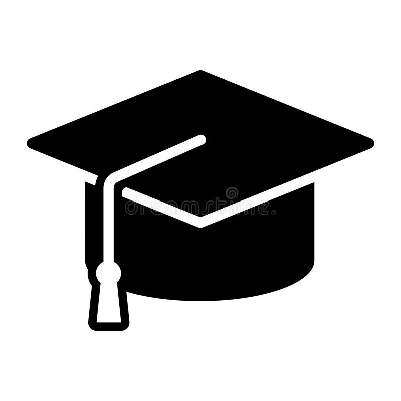 Graduate Academic Cap Icon Isolated Stock Vector - Illustration of ...