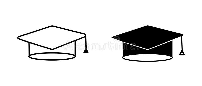 Graduate cap vector icons stock vector. Illustration of graduate ...