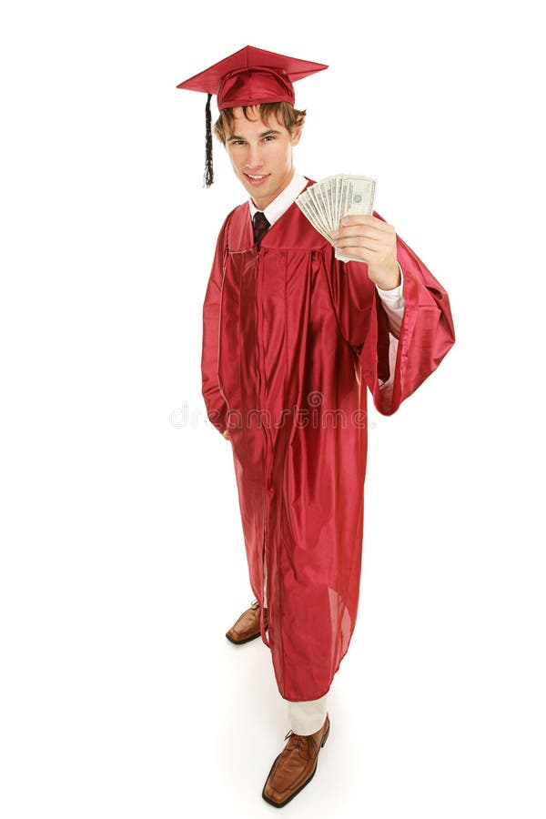 Graduate & Cash Full Body Stock Photo - Image of student, college: 4571498