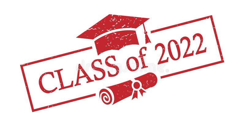 Graduate and Class of 2022 with a Graduation Cap. Vector Illustration ...