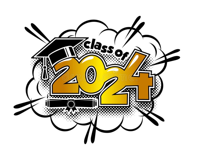 2024 graduate class logo stock illustration. Illustration of elementary ...