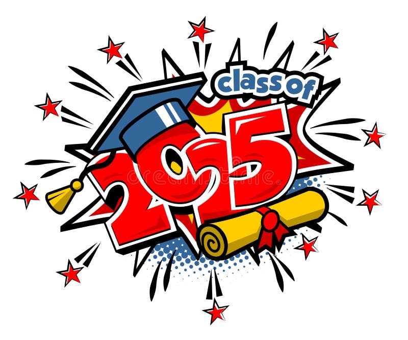 2025 graduate class logo stock vector. Illustration of comic - 325974920