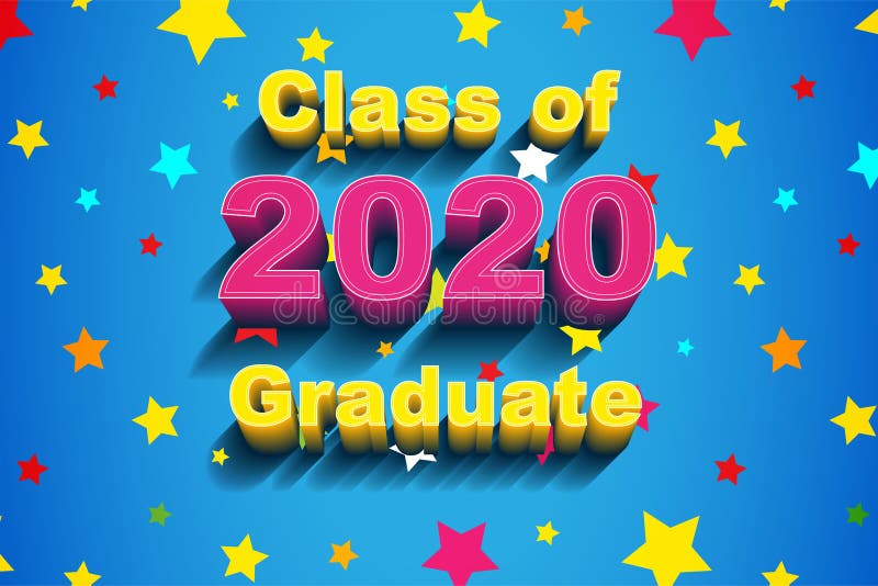 Graduation in 2020 Years Education Congratulation Concept. Student ...