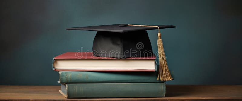 Graduate Degree Cap on the Books Stock Image - Image of knowledge ...