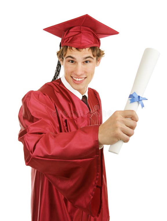 Graduate with Diploma stock photo. Image of highschool - 4571522