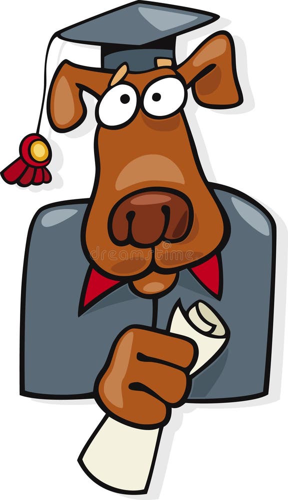Graduate dog icon stock vector. Illustration of drawing - 10502358