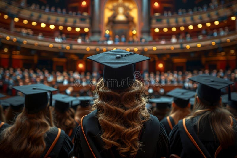 Graduate Facing Audience in Auditorium, Ideal for Commencement and ...