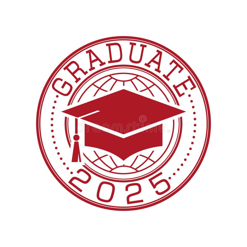 Graduate 2025 with a Graduation Cap Stock Vector - Illustration of ...