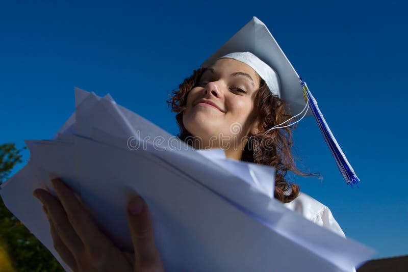Graduate Holding Sign stock photo. Image of college, career - 2874070